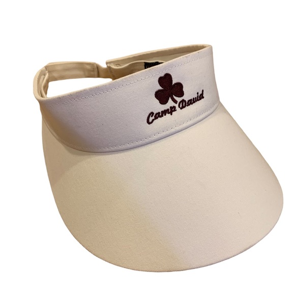 Kate Lord | Accessories | Kate Lord Camp David White Visor Hat | Poshmark